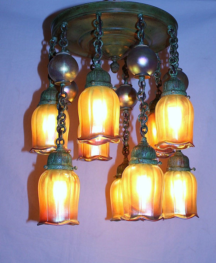 10 Light Ceiling Fixture with Lustre Balls - Century Studios